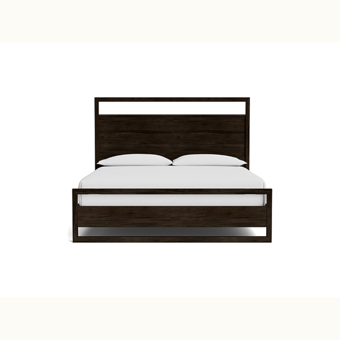 Dark Maple Shiplap King Bed Frame – Mix Home Mercantile